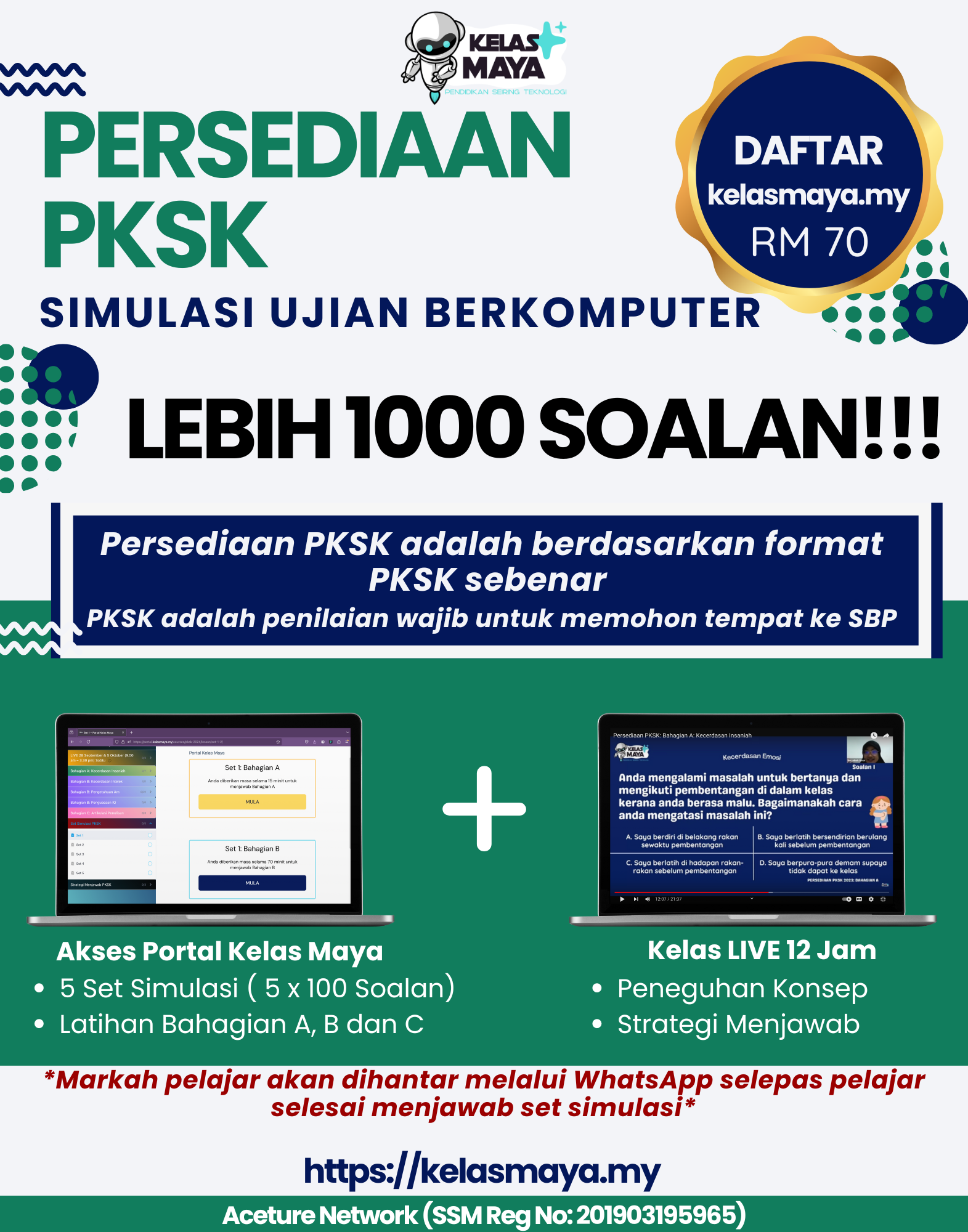 Persediaan PKSK di Kelas Maya